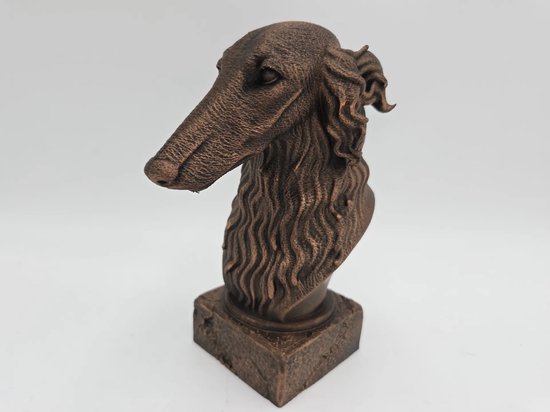 Buste de Barzoï - Lévrier élégant - Sculpture artistique | bol