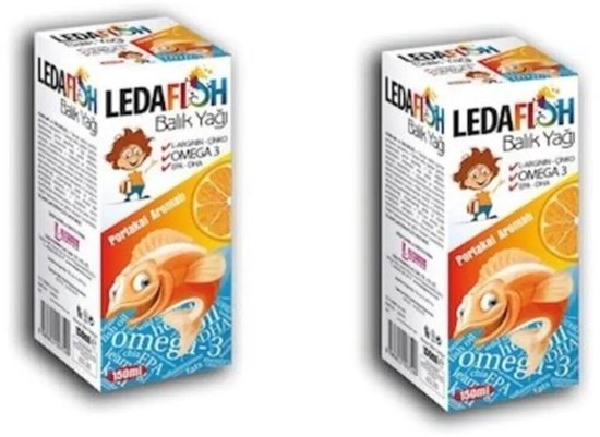 LedaPharma LedaFish Visolie Vitaminesiroop 2 Stuks Voordeelverpakking ...