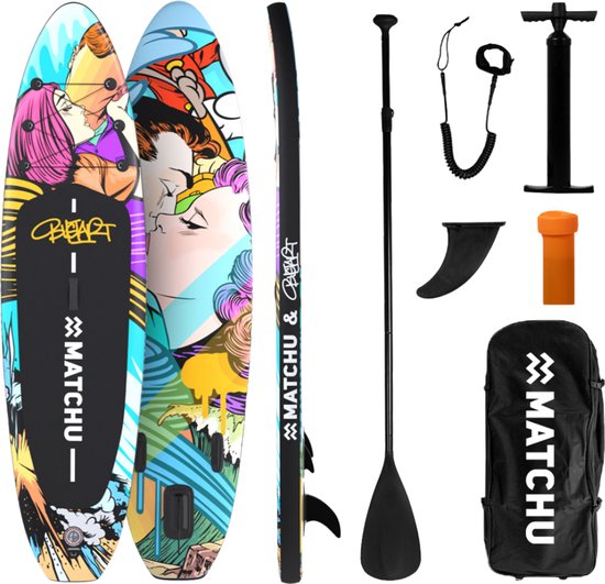 Matchu Sports - SUP board - Designed by Bustart - Limited collection ART - Stand up... | bol