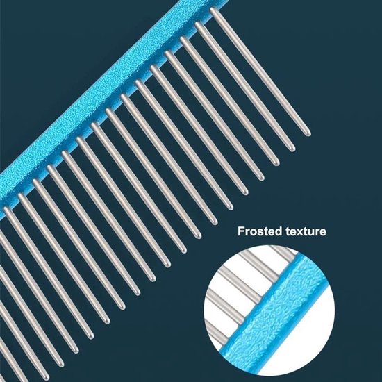 Rounded Teeth Stainless Steel Pet Comb - Dense and Thin Comb for Cats ...