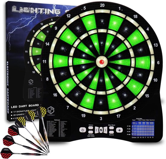 Elektronisch Dartbord met LED Verlichting - Professioneel Spelplezier ...