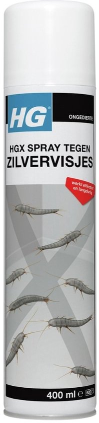 HG X - Spray tegen Zilvervisjes - Langdurige Bescherming - 400 ml ...