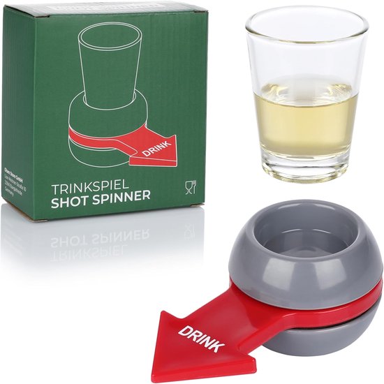 Shot Spinner Drinkspel - Grappige pijl en shotglas - feestelijk vermaak ...