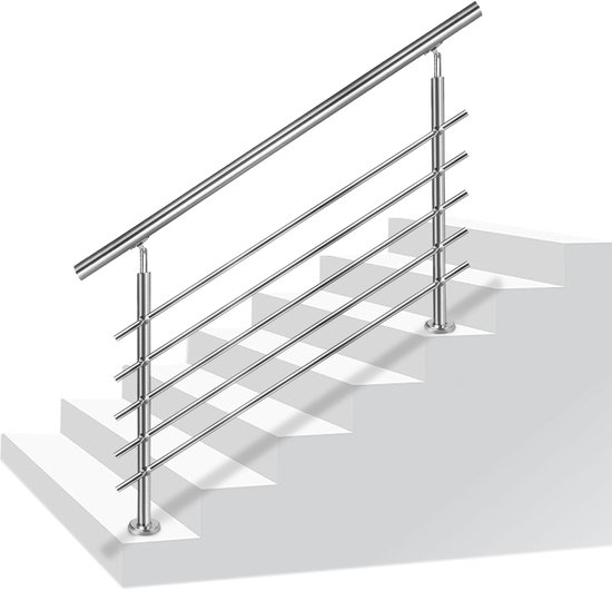 Aufun 100cm Trapleuning Roestvrij Staal Leuning Balusters Terras ...
