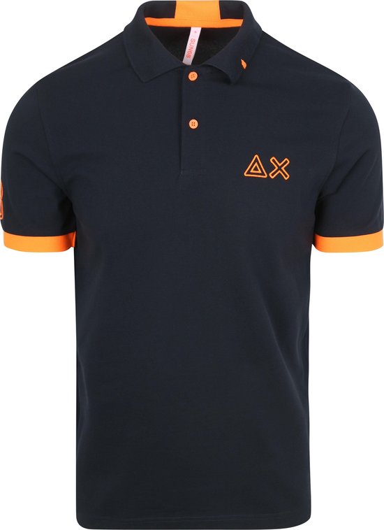 Sun68 Poloshirt Logo Fluo Donkerblauw (navy) - Maat 3XL - Heren | bol