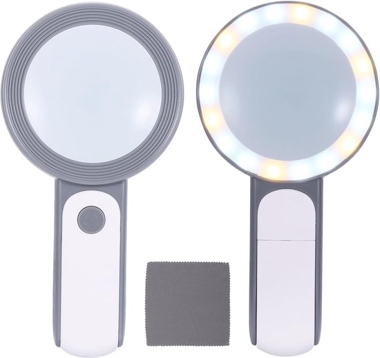 Vergrootglas met licht en 30-voudige vergroting voor senioren en ...