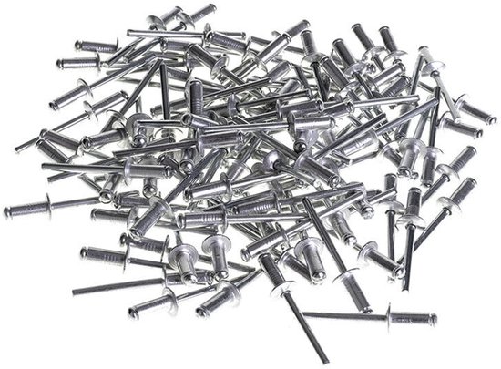 popnagel set 100 delig - popnagels 4.0x12.7mm - aluminium ...
