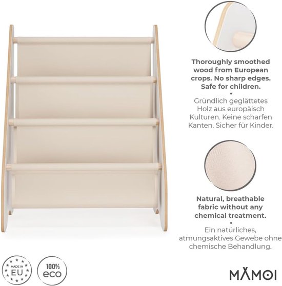 Boekenrek Kind - Boekenkast Kinderkamer - Wandrek - Beige | bol