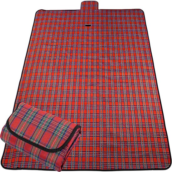 Waterdichte picknickdeken - Licht, compact, XXL - Geruit patroon - 180 ...