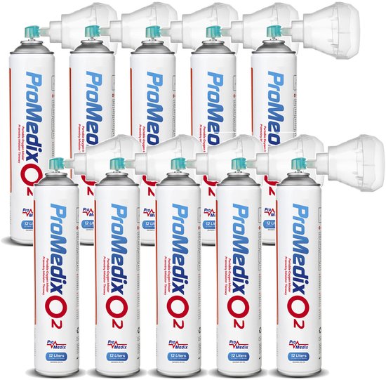Promedix PR-994 - Set van 10 stuks Draagbare zuurstofinhalator in een ...