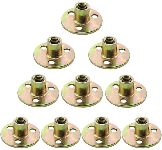 10 stuks flensmoeren T-moeren M10 inslagmoeren hulsmoeren 3-gaats T ...