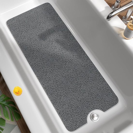 Antislip badmat 100 x 40 cm - Extra lange douchemat - Zacht PVC ...