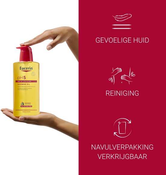 Eucerin pH5 Doucheolie met pomp - Droge en Gevoelige huid - Shower Oil ...