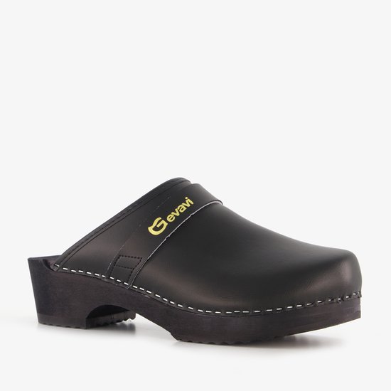 Gevavi leren klompen zwart - Maat 40 - Clogs | bol