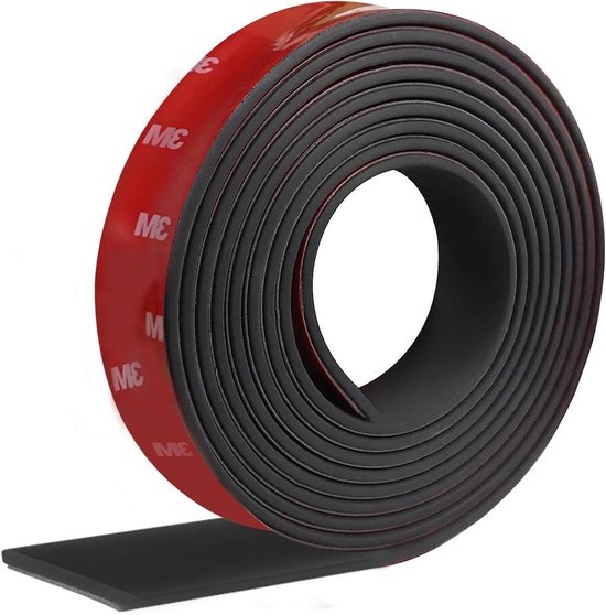Zelfklevende neopreen rubber strips - 25 mm x 15 mm x 32 m - Massief ...