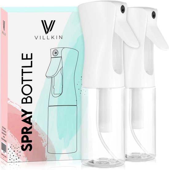 Spuitfles set - extra fijne spray - 2 stuks - wit/transparant | bol