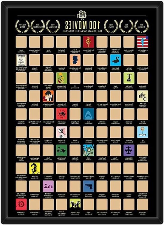 100 Klassieke Films - Scratch Movie Poster Lijst voor Filmliefhebbers | bol