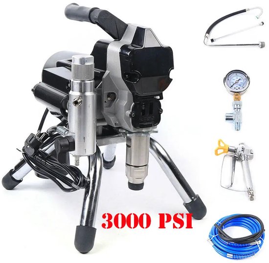Airless Verfspuit - Elektrische Verfspuit - 2200W Hoge Druk - 3000PSI ...