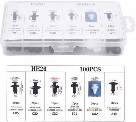 Premium Bevestigingsclips voor Auto - Bekleding Interieurset Clips ...