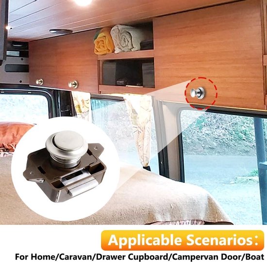 Catch Lock kastdeur deurslot met drukknoopsluiting slot knop voor kast ...