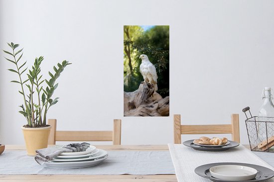 Muurstickers - Sticker Folie - Arend - Hout - Wit - Planten - 20x40 cm ...