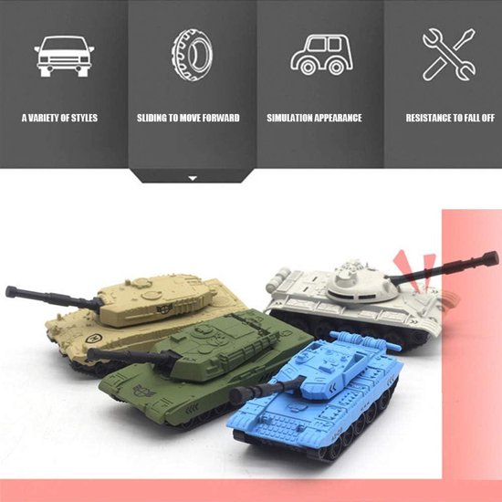 Mini Decoration Military Tank Toy for Boys Kids - Very Simulation ...