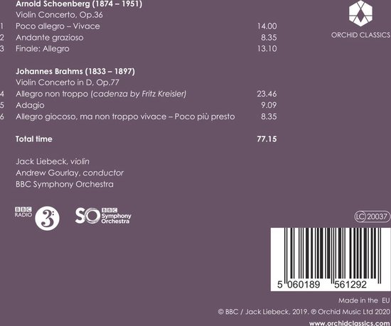 Jack Liebeck, BBC Symphony Orchestra, Andrew Gourlay - Violin Concertos ...