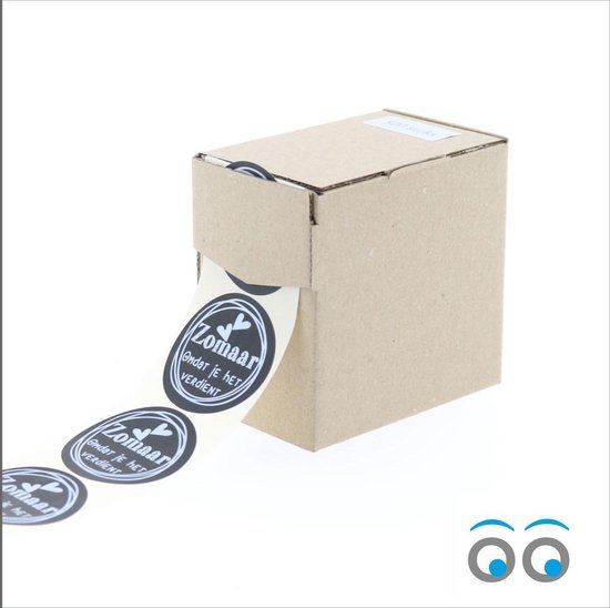 Sluitsticker - Sluitzegel - Etiket/Sticker - 47 mmm - "Zomaar omdat je ...