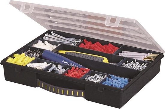 2x Stanley assortimentsdoos / sorteerdoos met deksel en handgreep 14 ...