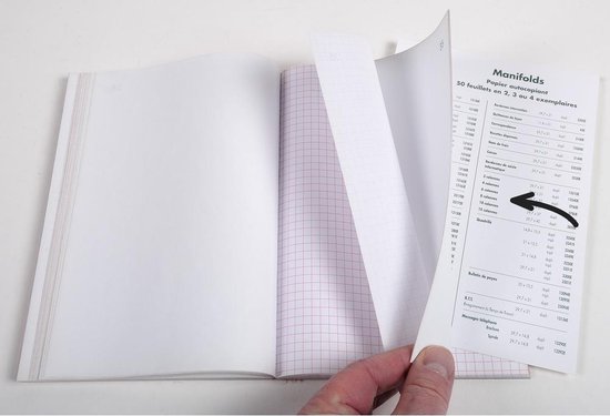 10x Doorschrijfpapier geruit 5x5 21x14,8cm 50 bladen zelfkopiërend ...