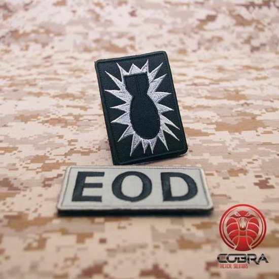 Explosive Ordnance Disposal EOD zilveren geborduurde militaire patch ...