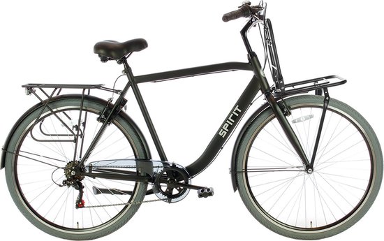 Spirit Strong Plus Herenfiets 6 versnellingen Mat-Zwart - 50cm | bol.com