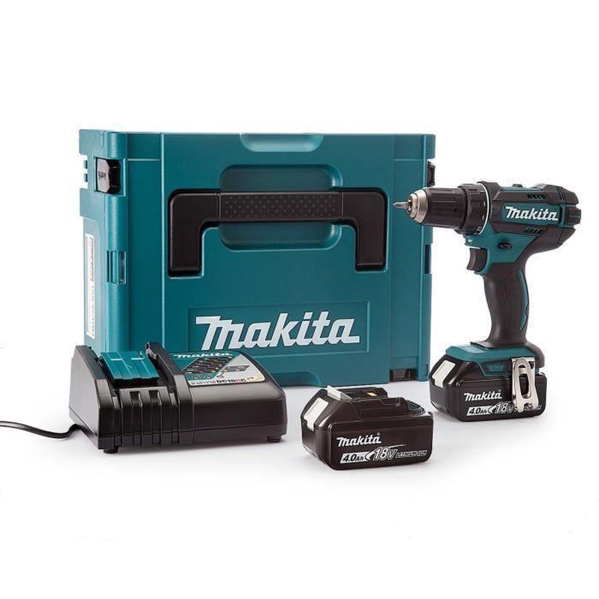 Makita DDF482RMJ 18V Li-Ion accu boor-/schroefmachine set (2x 4.0Ah accu) in Mbox | bol.com
