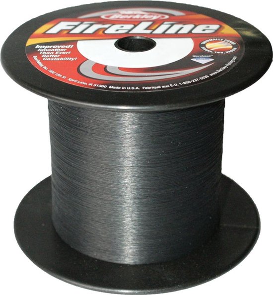 Berkley Fireline - Smoke - Dyneema - 0.15mm - 1800m - Zwart | bol.com
