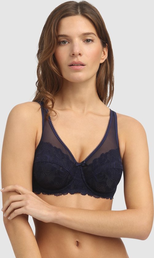 Dim Generous Essentiel Bh - Beha - Met Beugel - Met Kant - Maat 85C - Blauw | bol