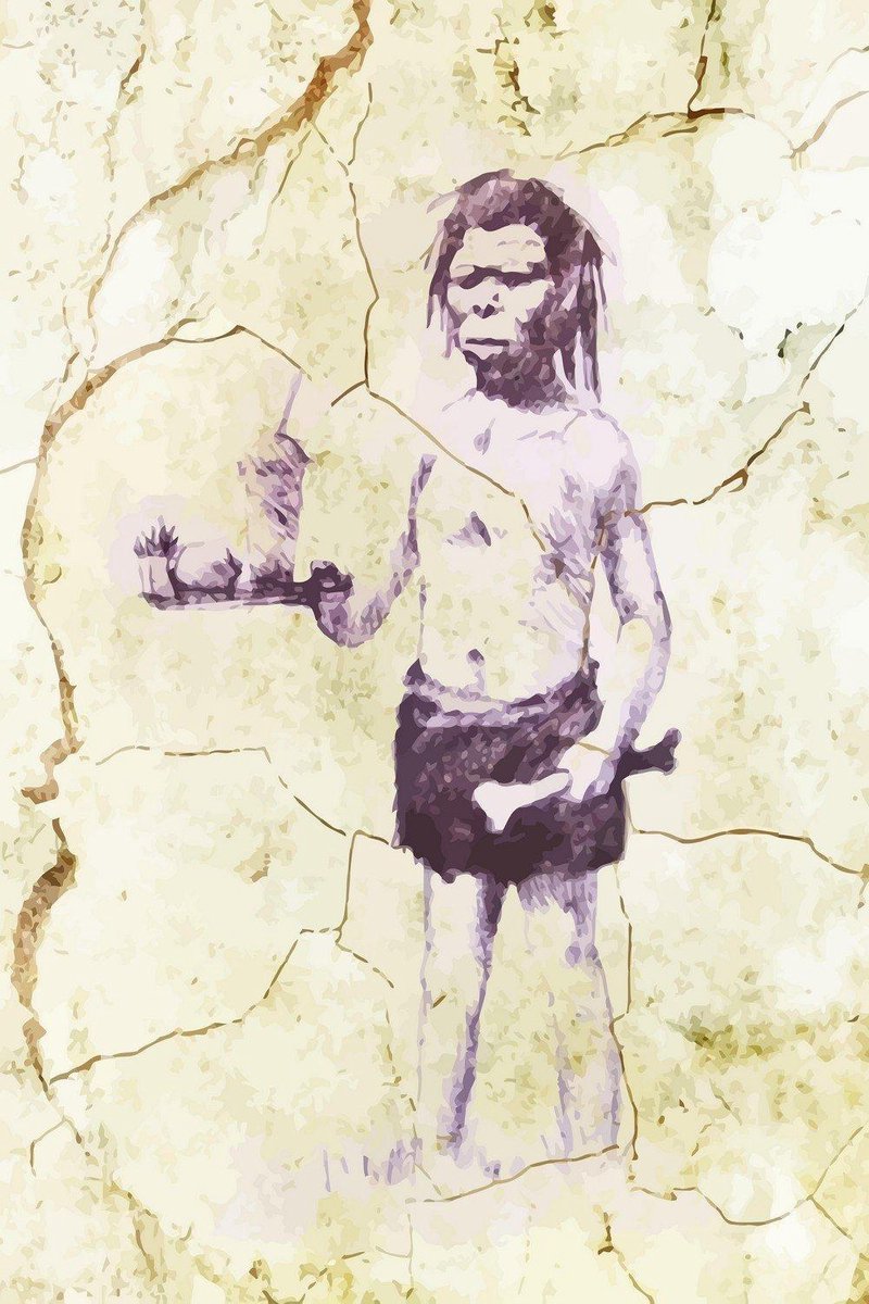 BANKSY Fast Food Caveman Impression sur toile | bol.com