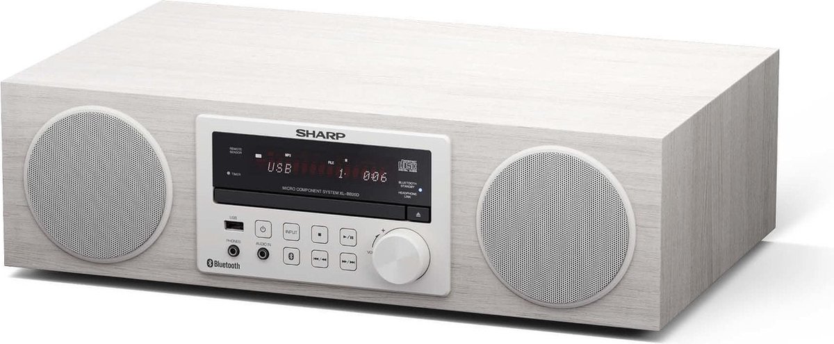 Sharp XL-BB20D All-in-one Hi-Fi systeem - wit | bol.com