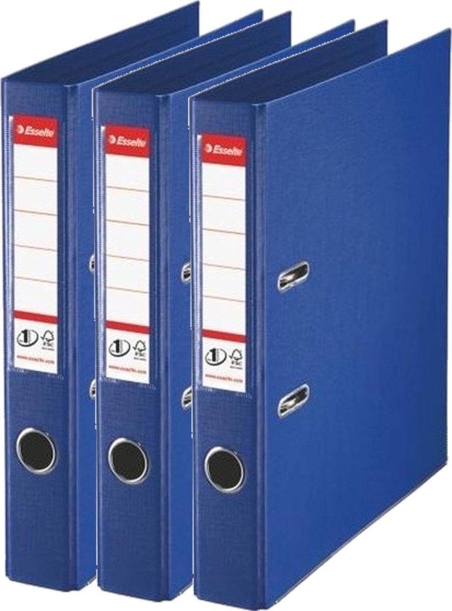 Set van 10x stuks ringband mappen/ordners blauw 50 mm 2 gaats A4 ...