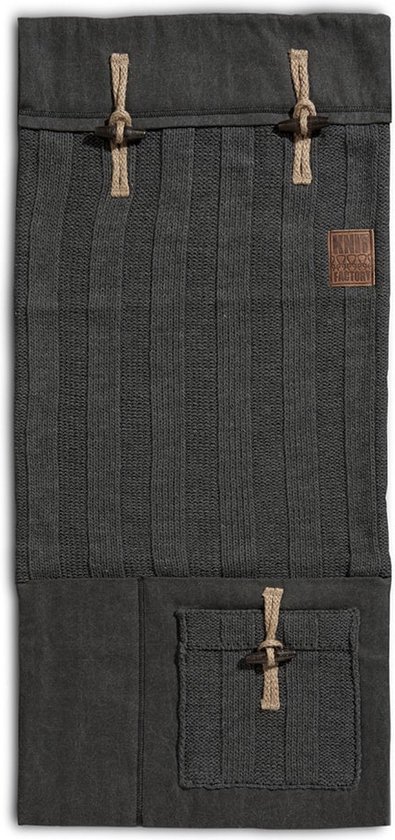 Knit Factory 6x6 Rib Pocket - Antraciet | bol.com