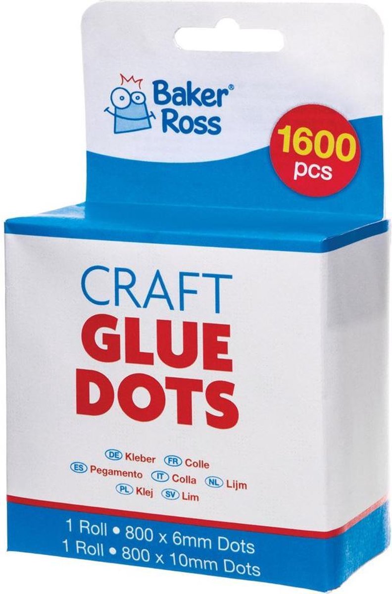 Baker Ross Glue dots (1600 stuks) (1600 Stuk) Creatieve Knutselset Voor ...