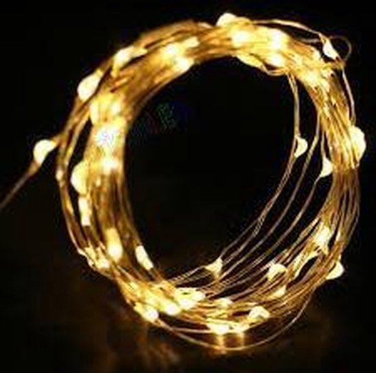 HighBrite 40 Led Ketting 2 m op batterijen - Geel | bol.com