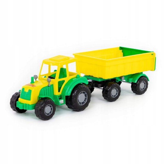 Polesie Boerderij Speelgoed Tractor met Aanhanger - 43cm | bol
