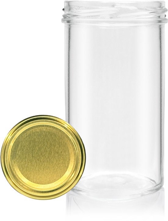 Glazen Potten 277 ML met Gouden Deksel - 30 Stuks voor Conserveren | bol