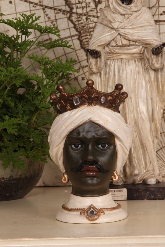 Baroque - Decoratief beeld of figuur - Moorse Figuur 24 cm - Ivoor ...