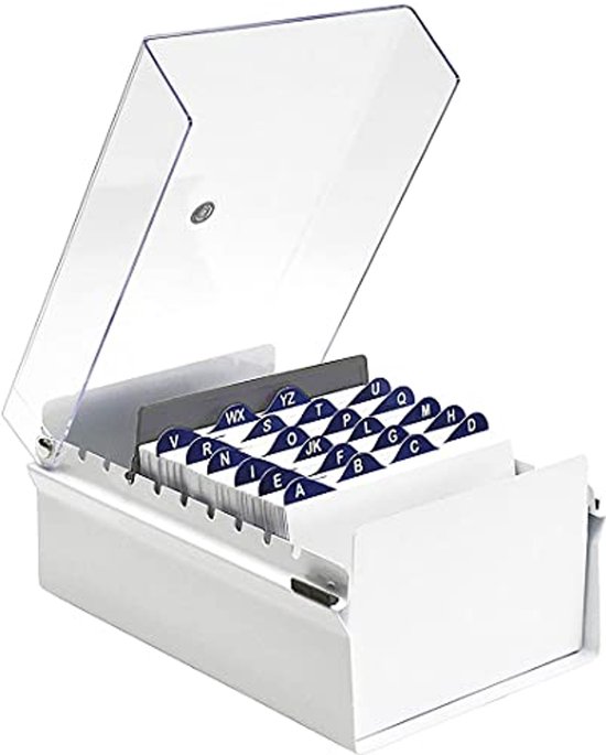 Card File Holder Index Organizer voor 4x6 Kaarten - Metaal en ...