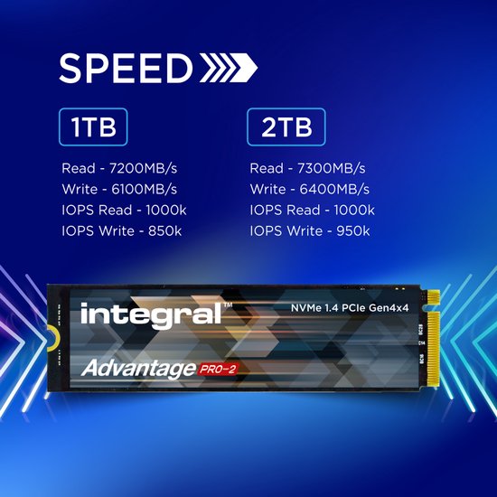 Integral INSSD2TM2280G4AP2X internal solid state drive 2 TB M.2 PCI ...
