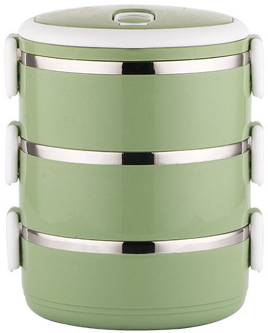 QTTVBTNA -RVS Lunchbox met Ventilatieklep – Lekvrije Warmhoud Lunchbox ...