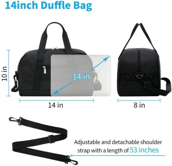 Trumpet fitness tas 14 inch lichtgewicht carry-on mini duffel tas ...