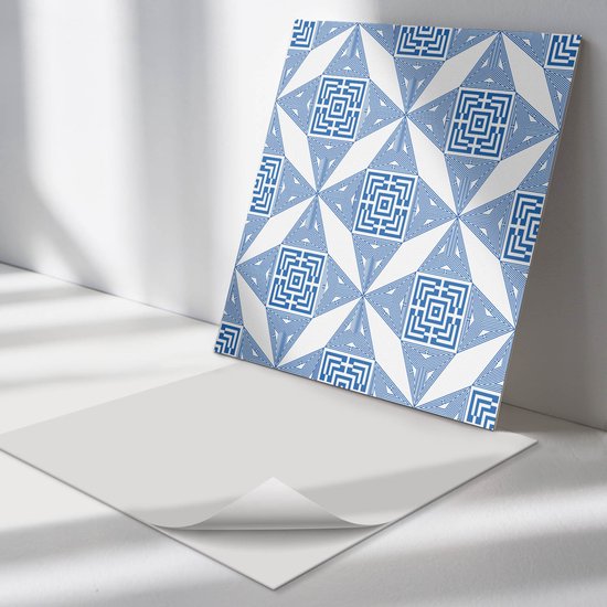 Wallfluent Vinyl Wandpaneel - Geometrisch rasterpatroon PVC Muurpaneel ...