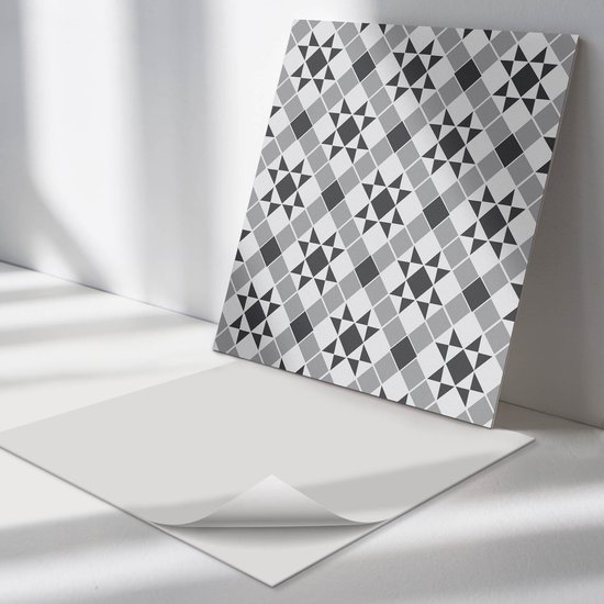 Wallfluent Vinyl Wandpaneel - Geometrisch patroon met sterren ...